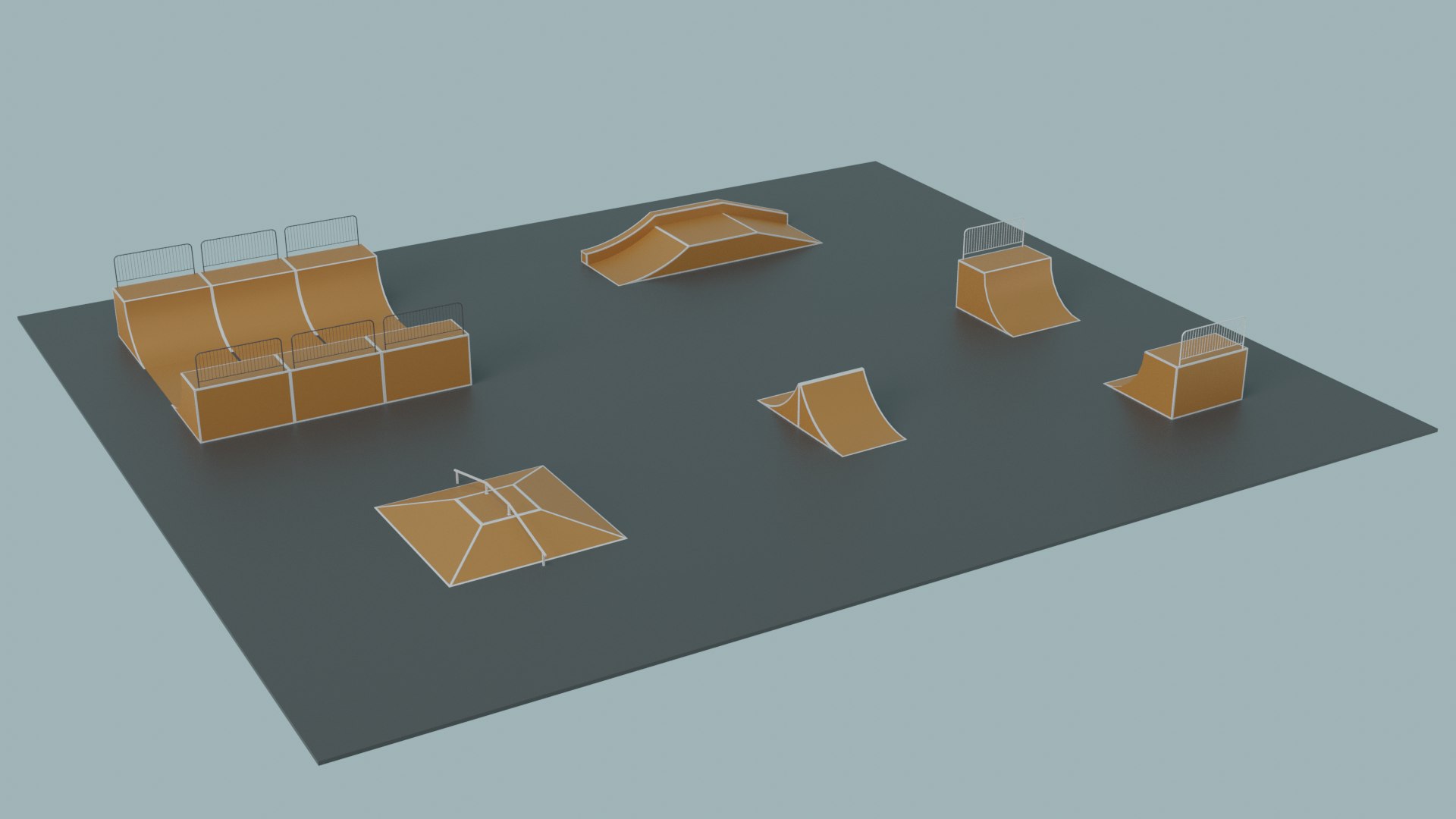 3D Model Skate Park - TurboSquid 2146943