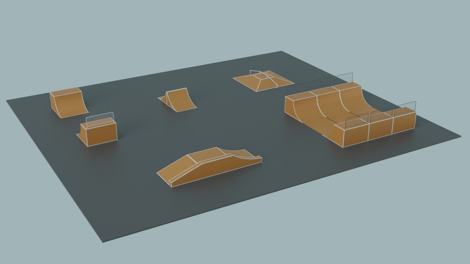 3D Model Skate Park - TurboSquid 2146943