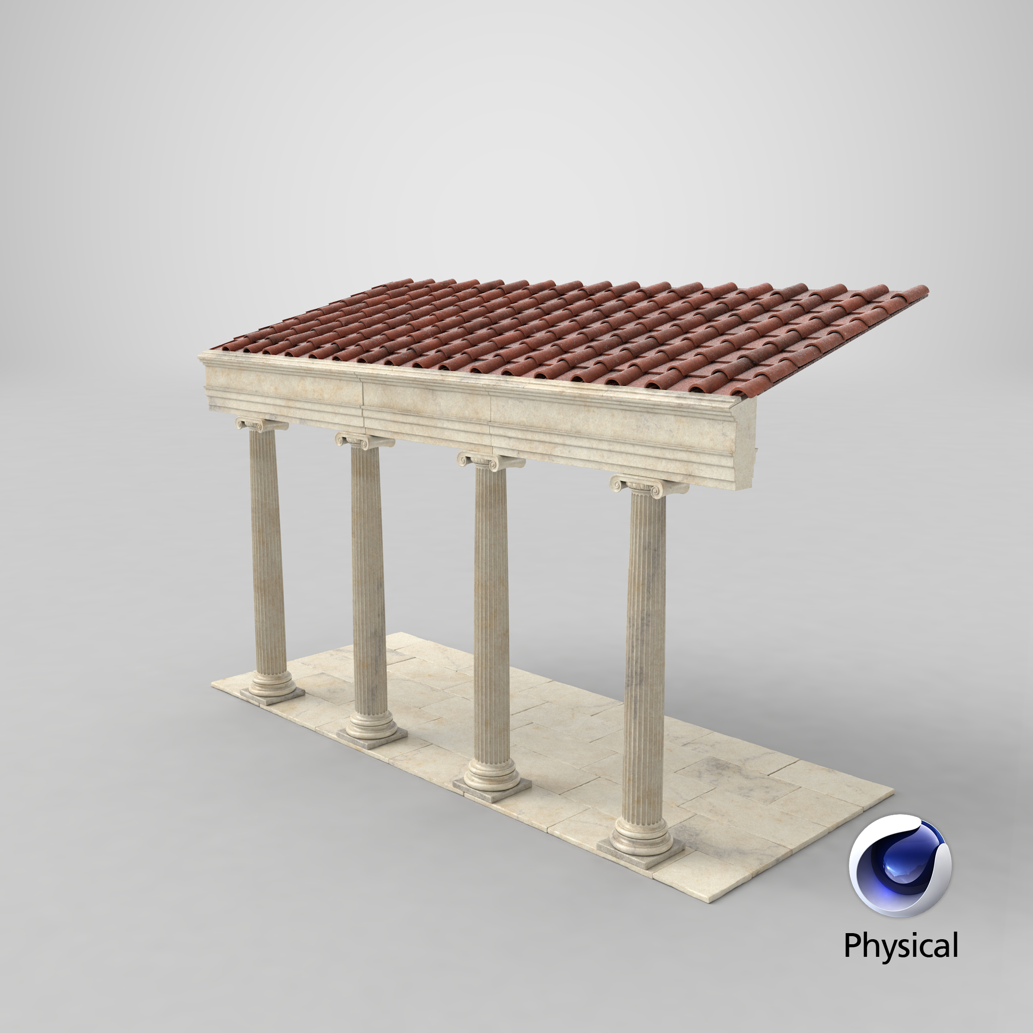 Classic Ionic Portico 3D model - TurboSquid 1917158