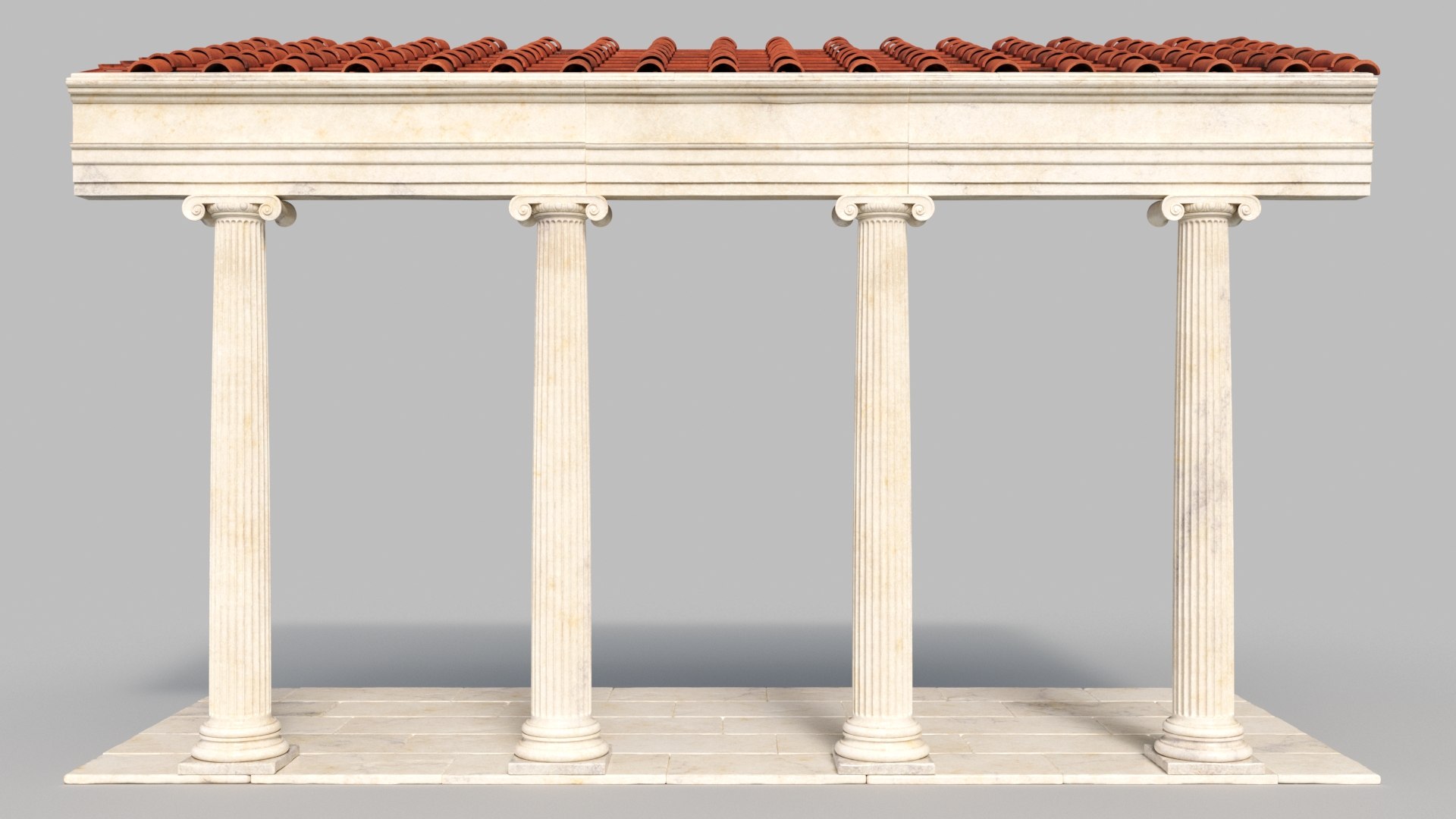 Classic Ionic Portico 3D Model - TurboSquid 1917158
