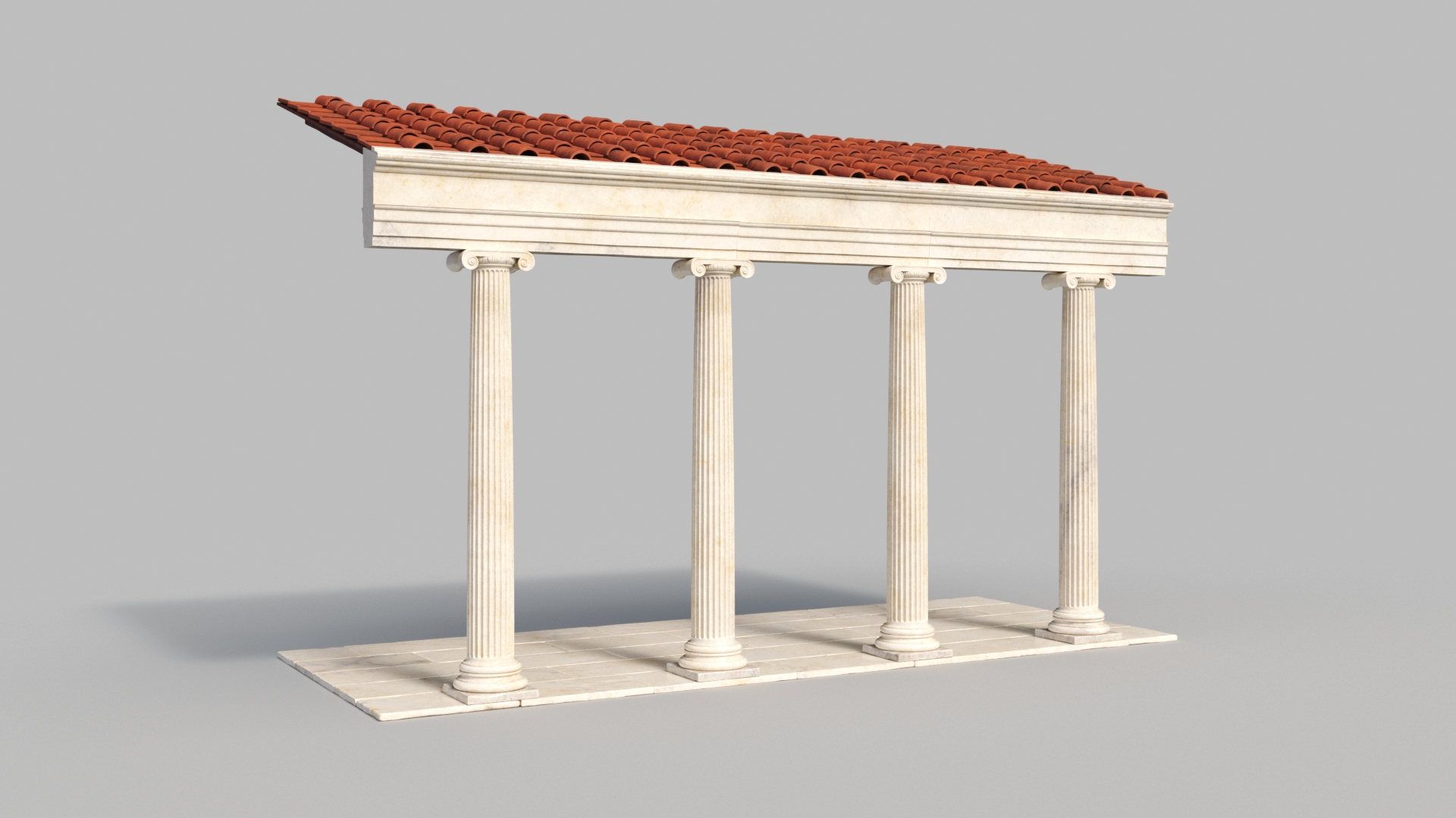 Classic Ionic Portico 3D Model - TurboSquid 1917158