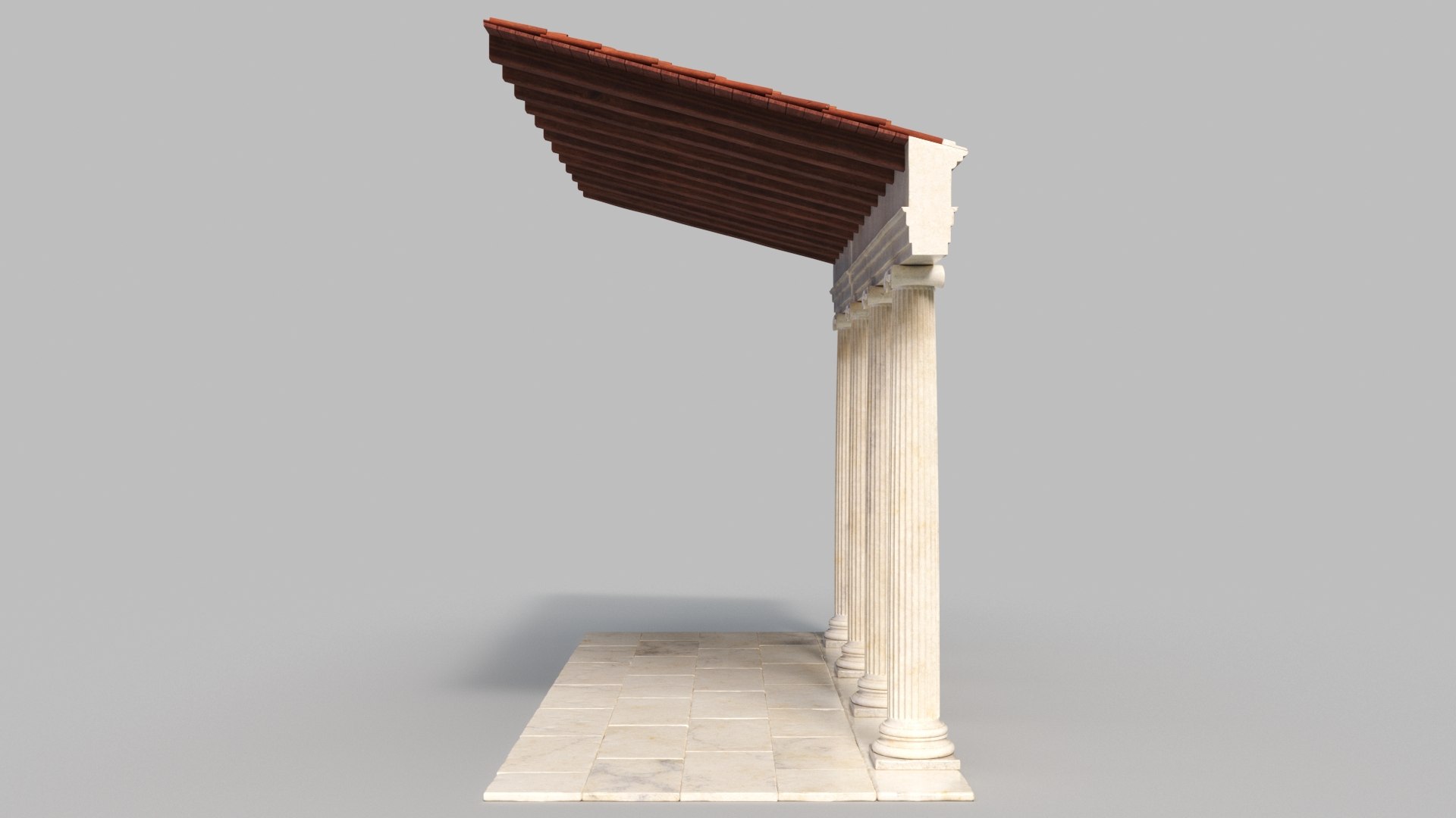 Classic Ionic Portico 3D Model - TurboSquid 1917158
