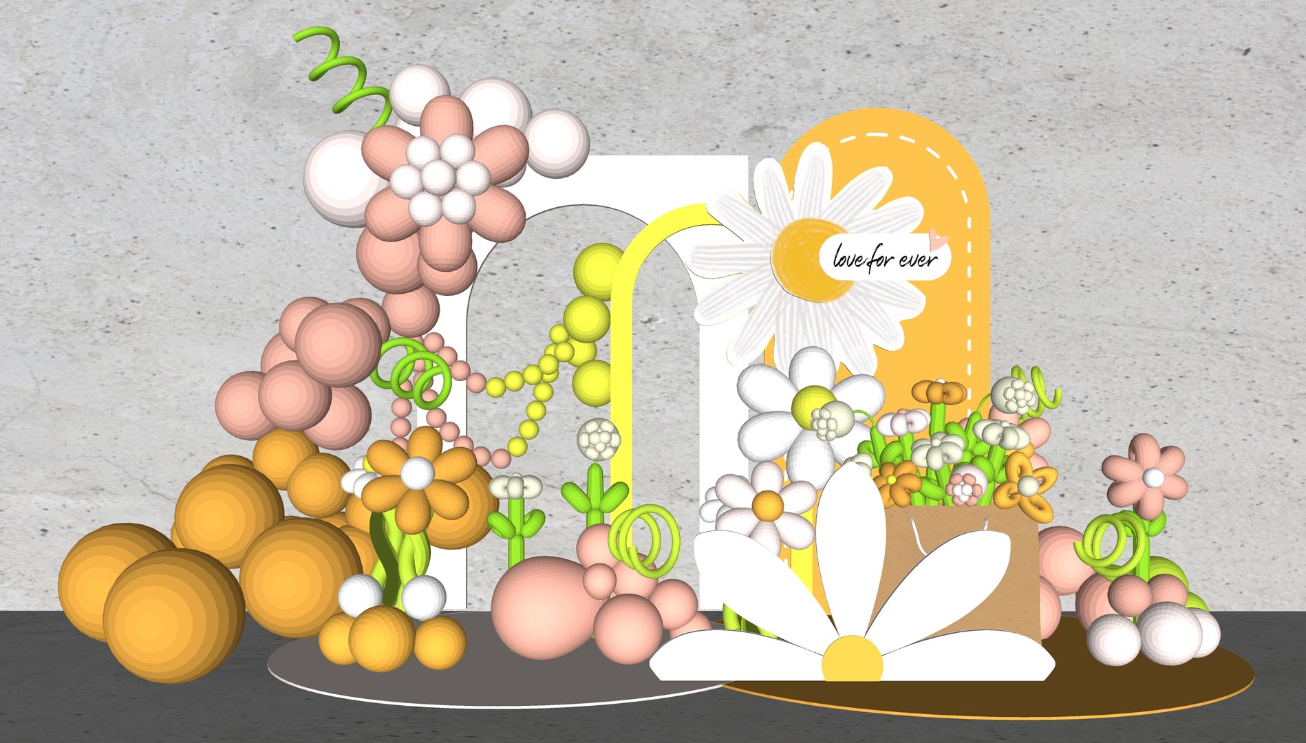 3D Balloon Party - TurboSquid 2159389