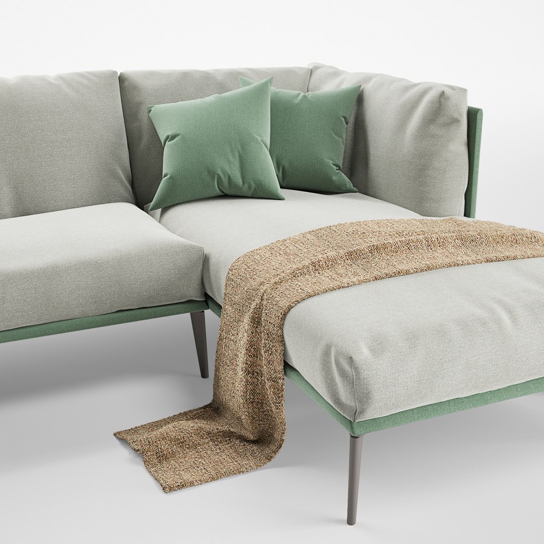 Novamobili Kubi Sofa Chaise Model - TurboSquid 1536703