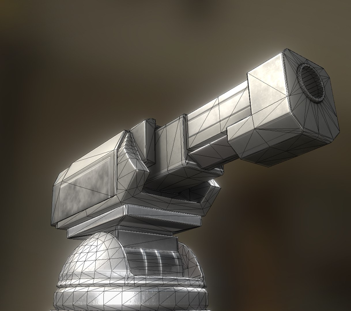 Heavy Gun Tower Animation 3d Model
