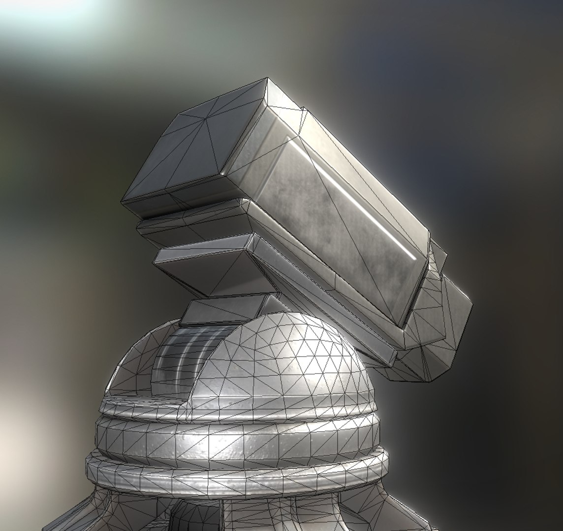 Heavy Gun Tower Animation 3d Model