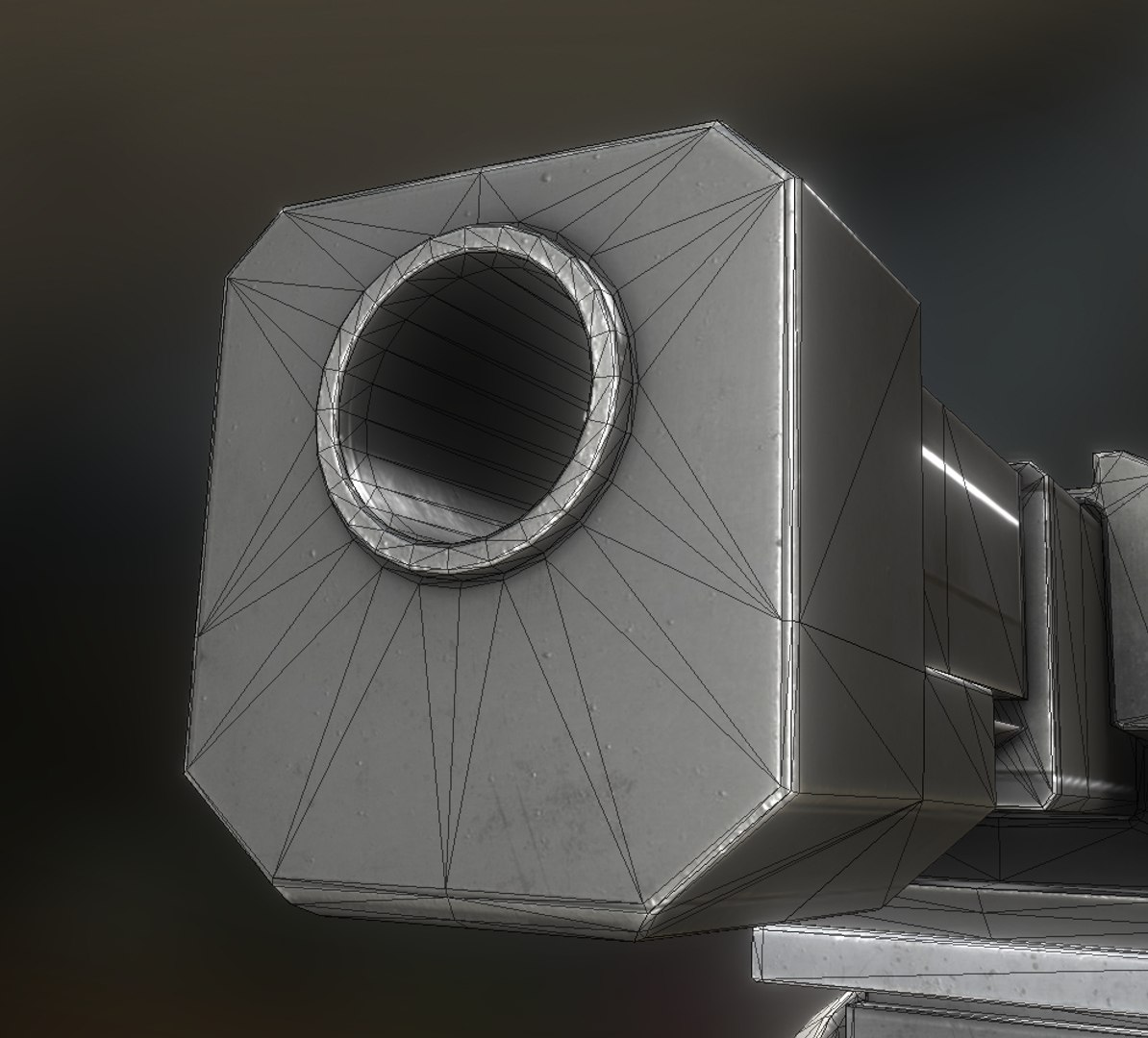 Heavy Gun Tower Animation 3d Model