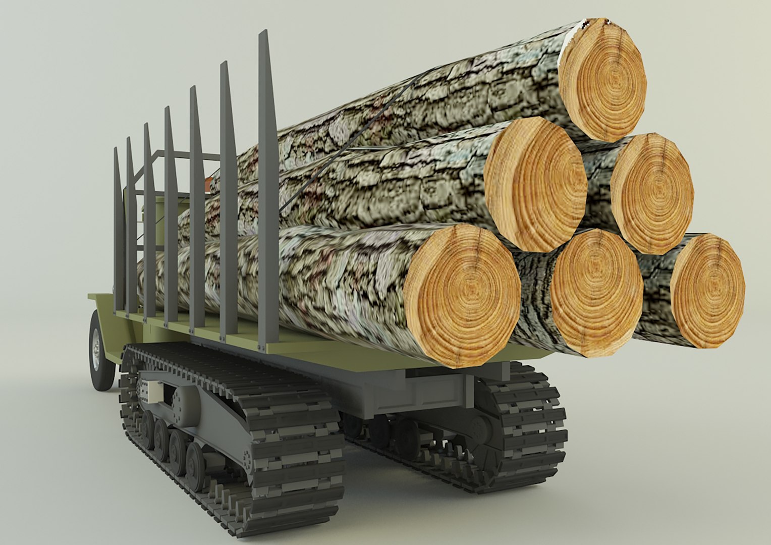 Cargo Tracked Timber 3D Model Model - TurboSquid 2041520