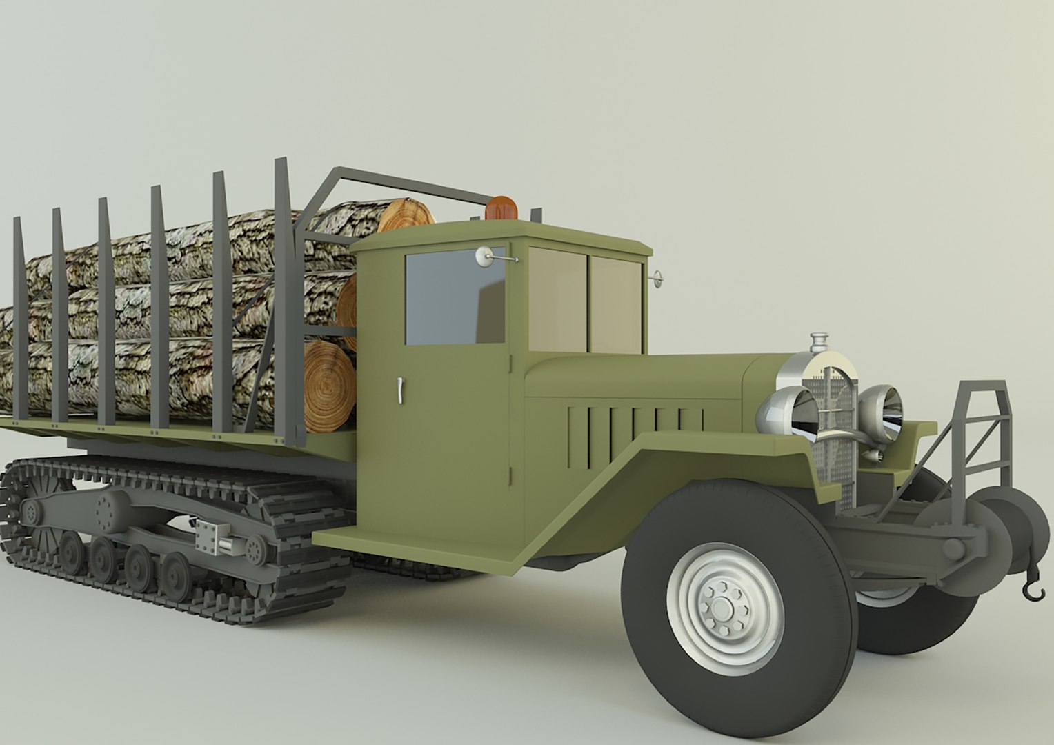 Cargo Tracked Timber 3D Model Model - TurboSquid 2041520