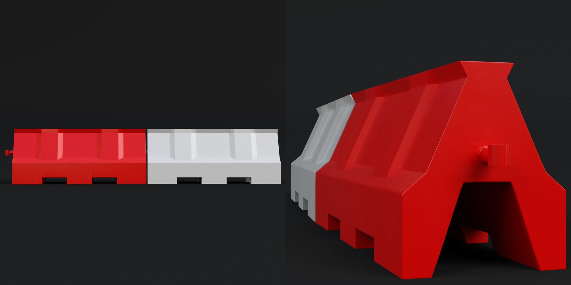 3D Plastic Barriers Model - TurboSquid 1749772