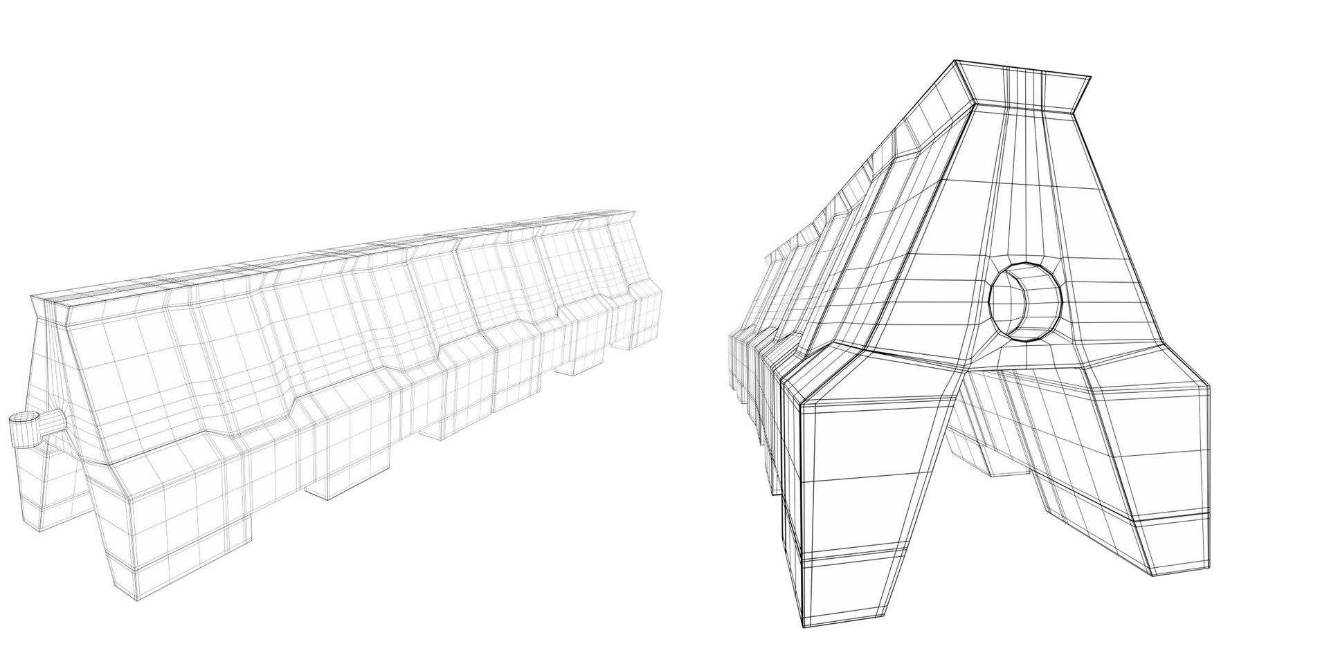 3D Plastic Barriers Model - TurboSquid 1749772