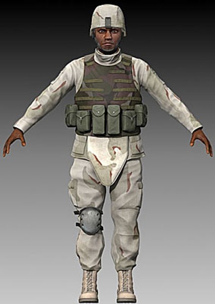 u s soldier 3d model