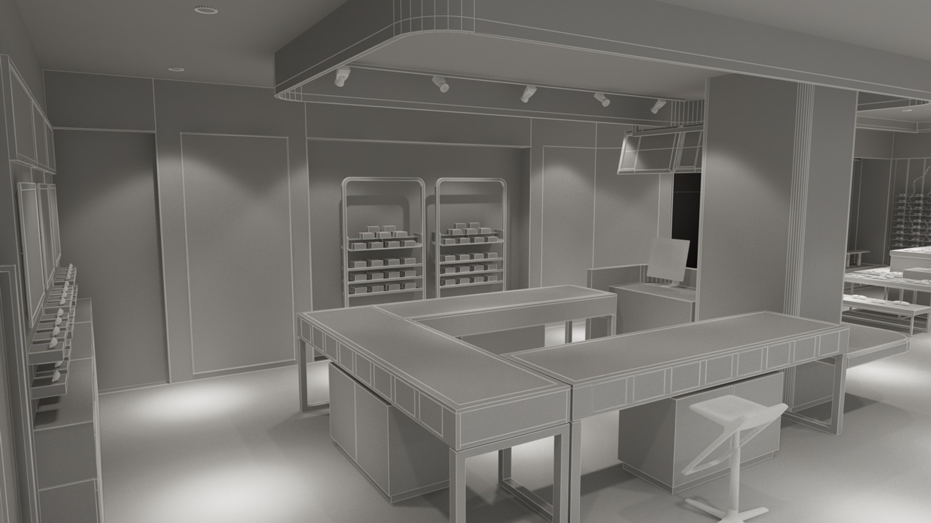 Optical Store Interior 3 3D model - TurboSquid 2128991