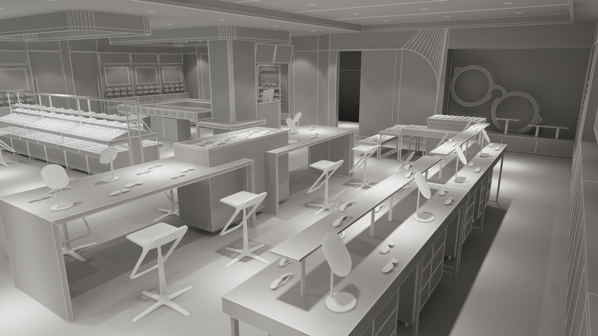 Optical Store Interior 3 3D model - TurboSquid 2128991
