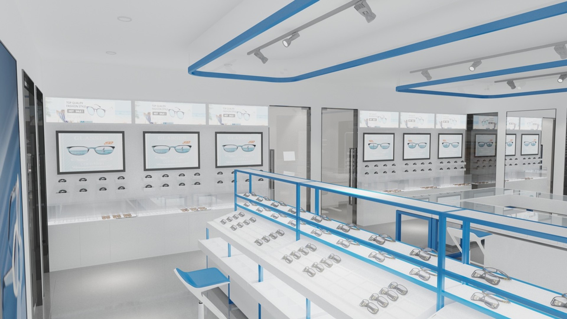 Optical Store Interior 3 3D model - TurboSquid 2128991