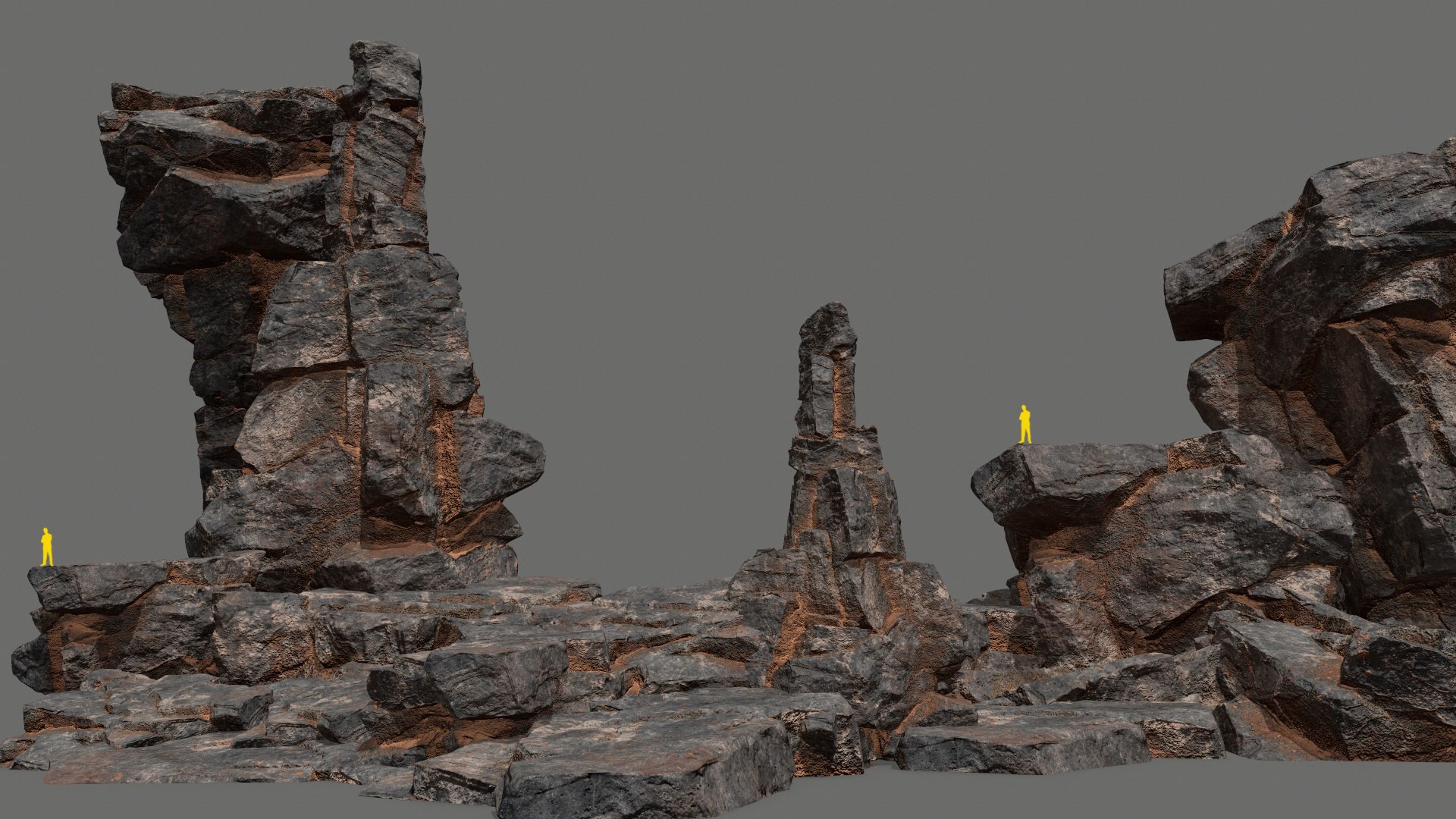 3D cliff rocks - TurboSquid 2138813