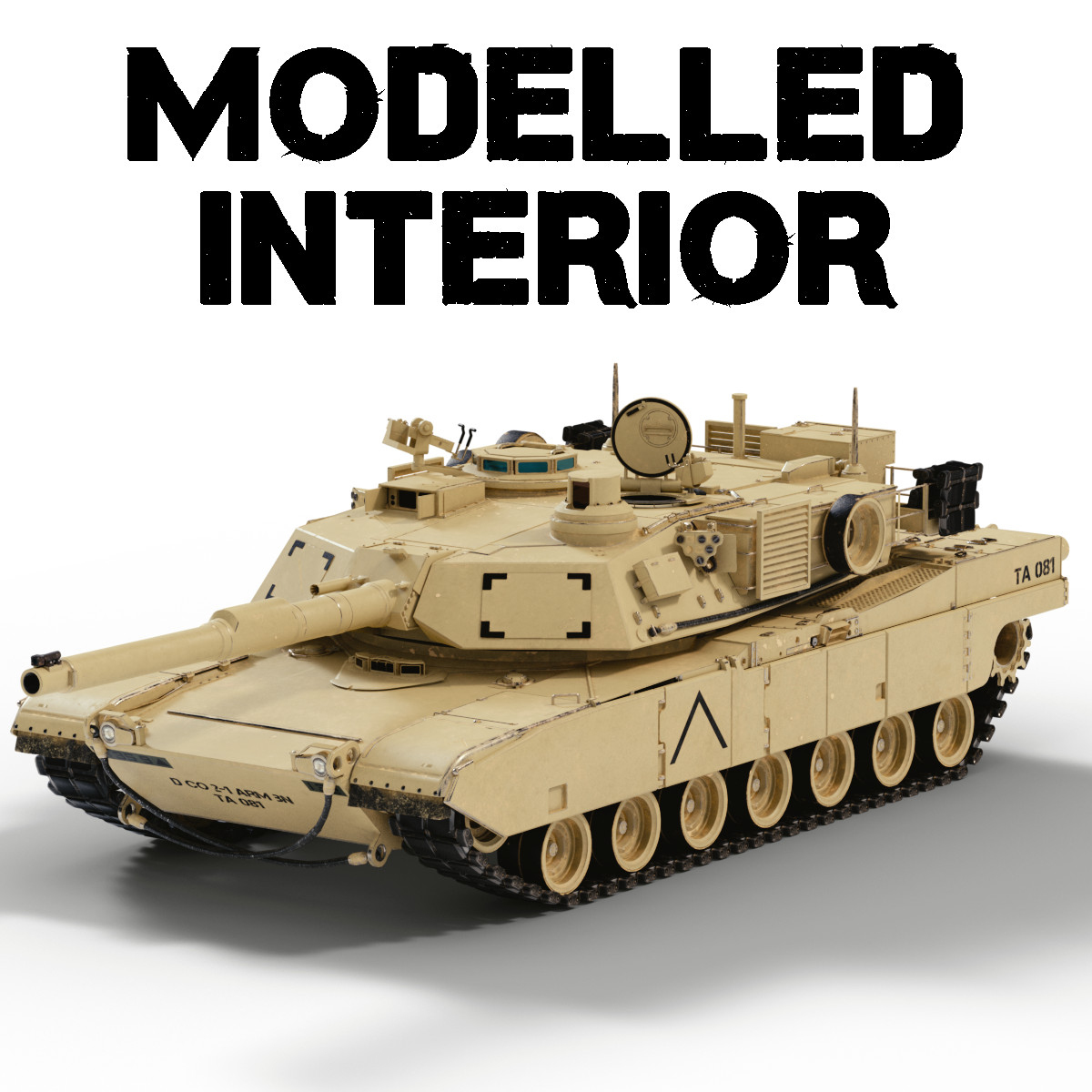 modelo 3d M1A2 Abrams con interior - TurboSquid 1469873
