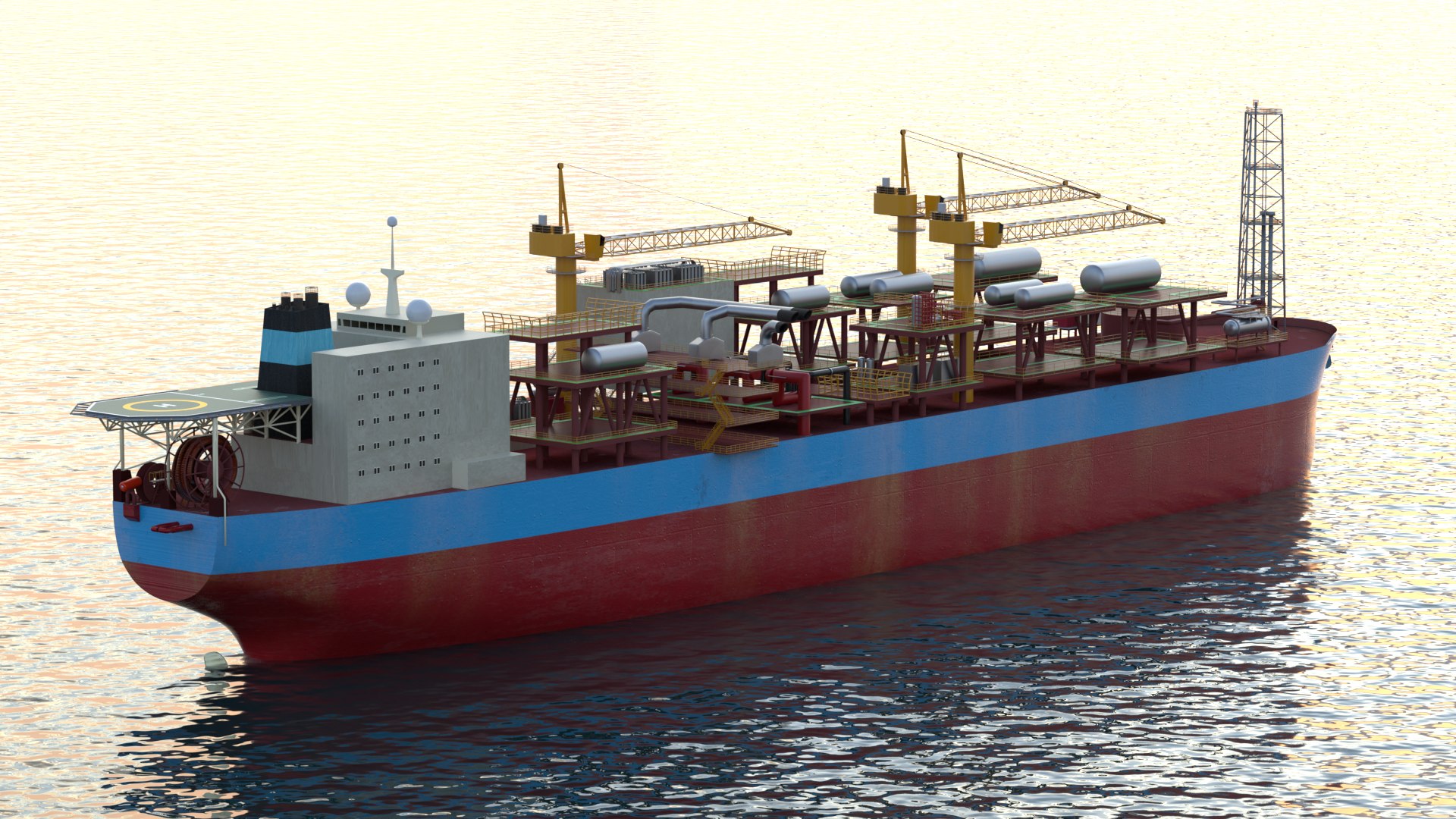 FPSO Peregrino 3D Model - TurboSquid 2184050