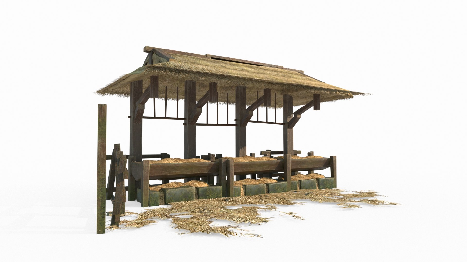 Ancient Asian Architecture Small Horse Stables 3D model - TurboSquid ...