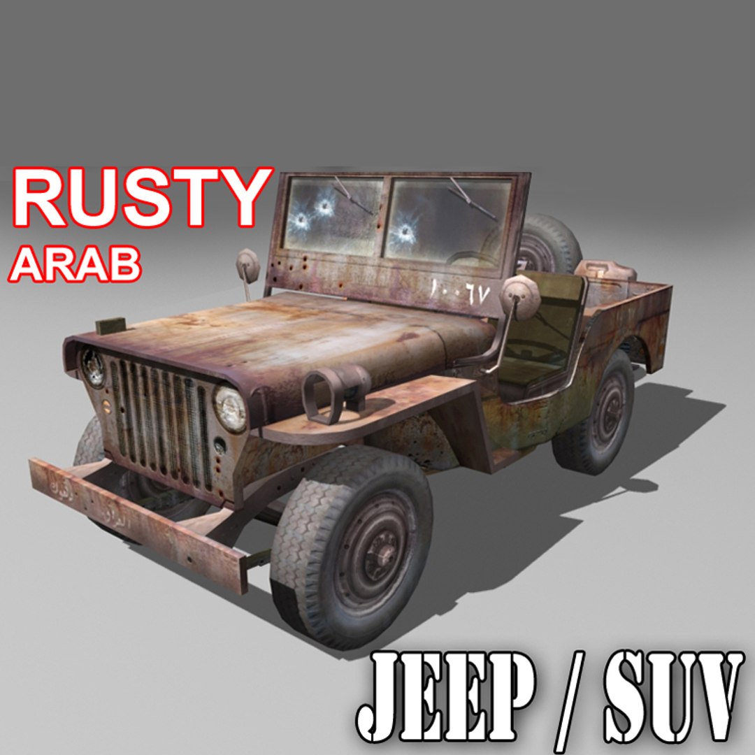 3d Model Rusty Suv Arab Jeep Willys