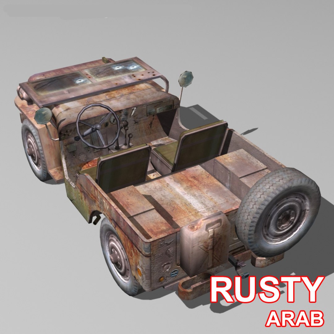 3d Model Rusty Suv Arab Jeep Willys