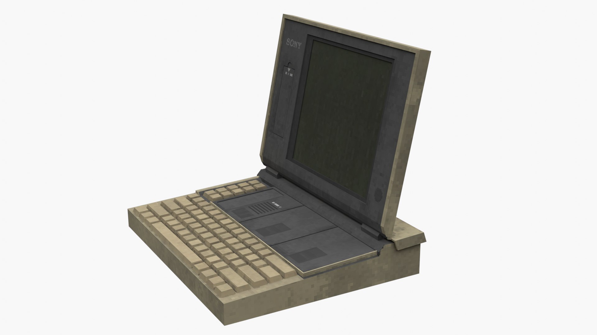 3D Retro Laptop PSX - Low Poly - TurboSquid 2421380