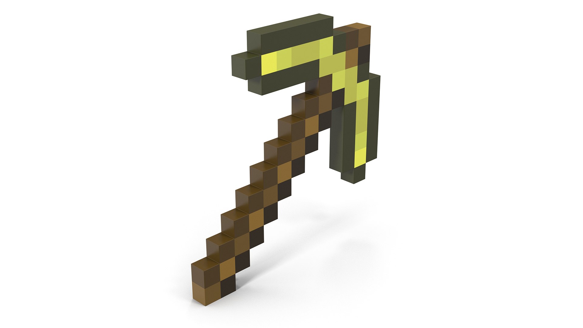 Minecraft Golden Pickaxe Model - TurboSquid 2292858