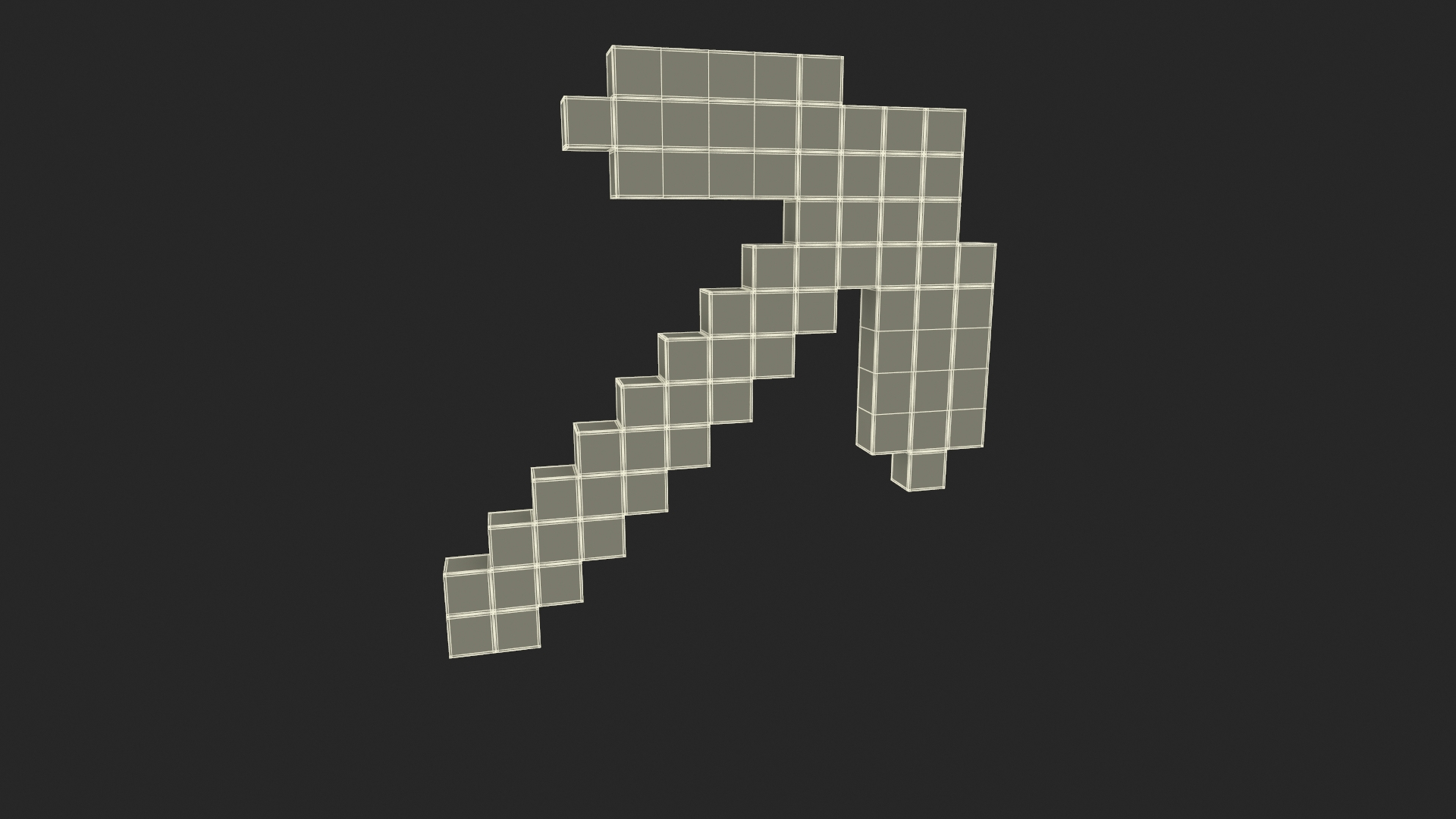 Minecraft Golden Pickaxe Model - TurboSquid 2292858
