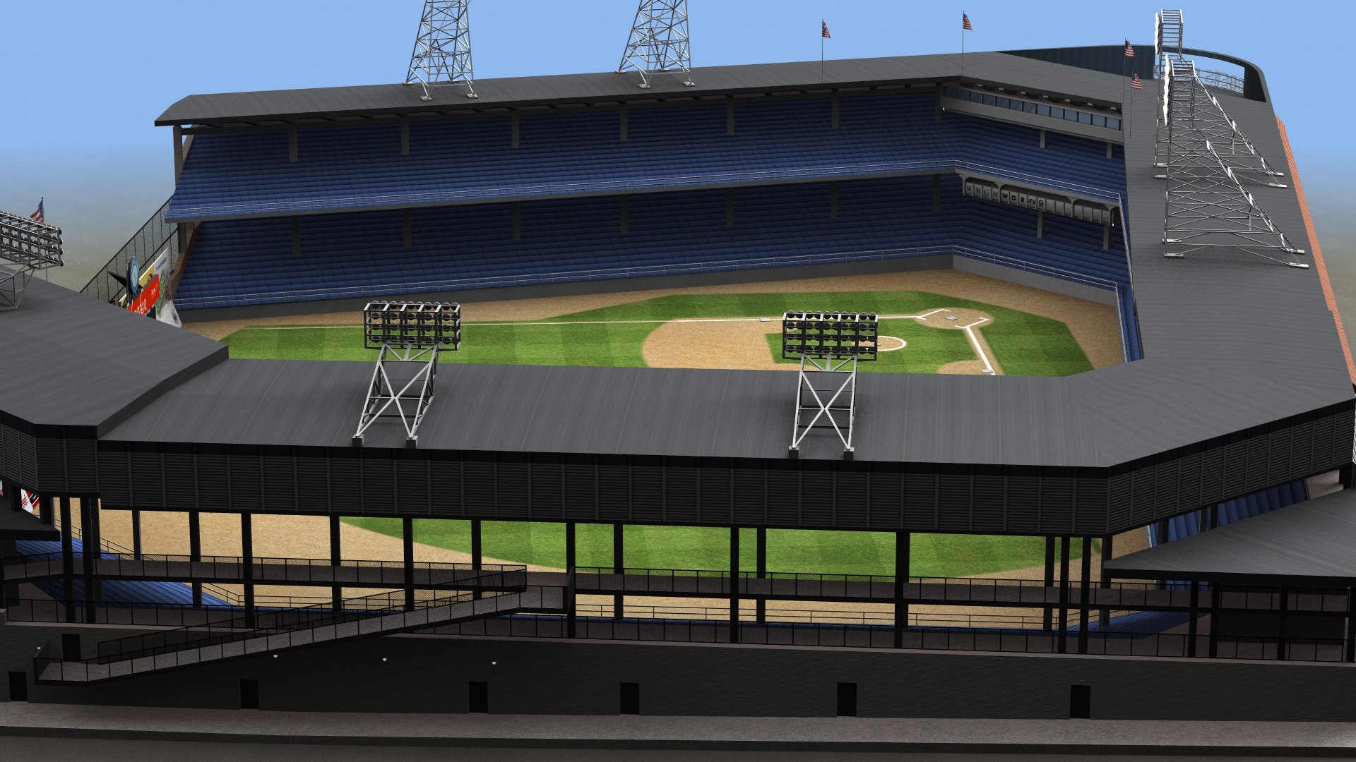 Ebbets Field Baseball Stadium 3D Model - TurboSquid 2062746
