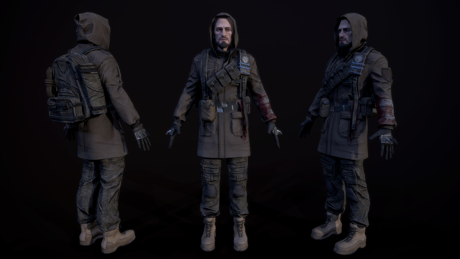 Post Apocalyptic Guy 3D - TurboSquid 1278101