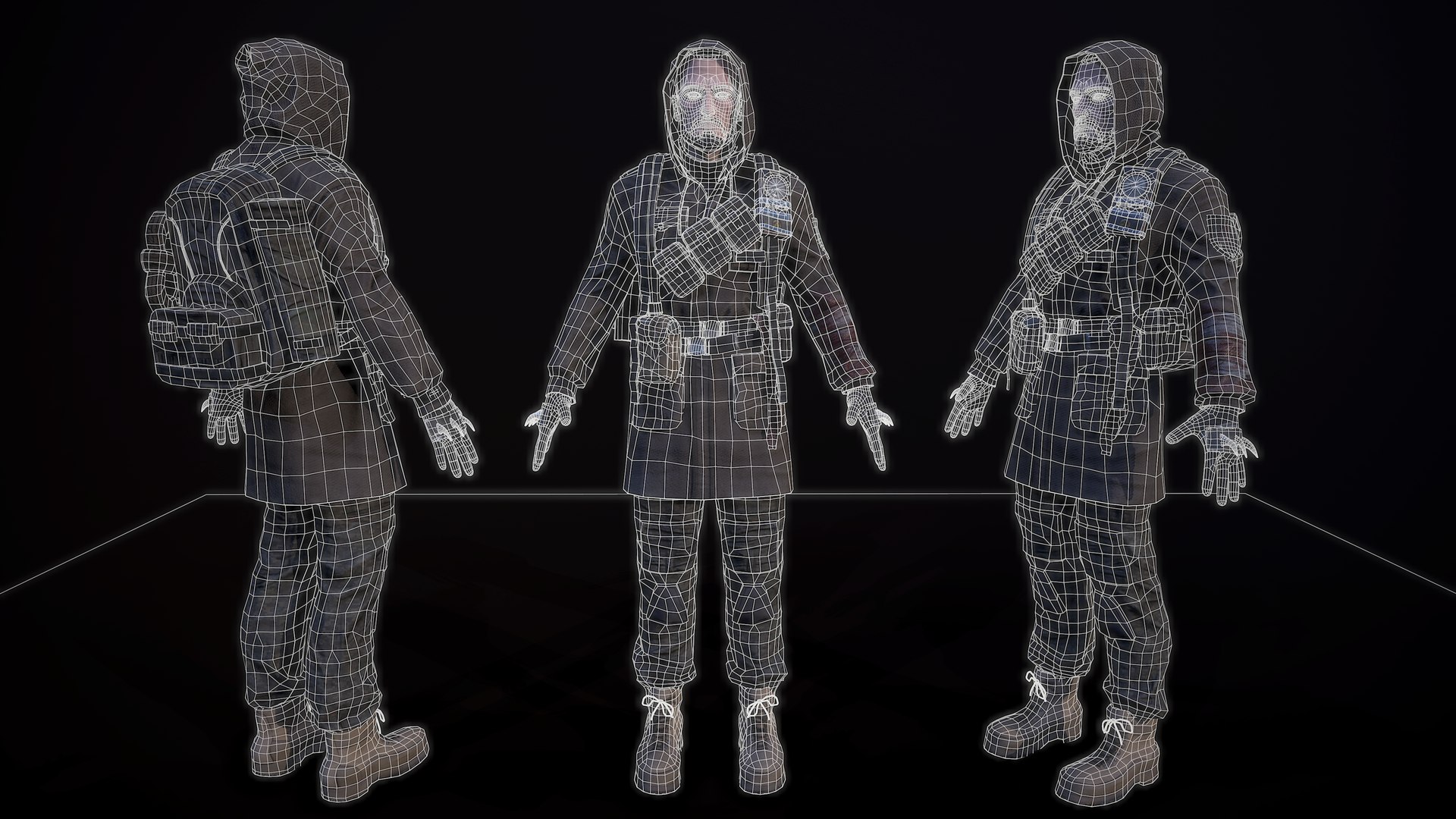 Post Apocalyptic Guy 3D - TurboSquid 1278101