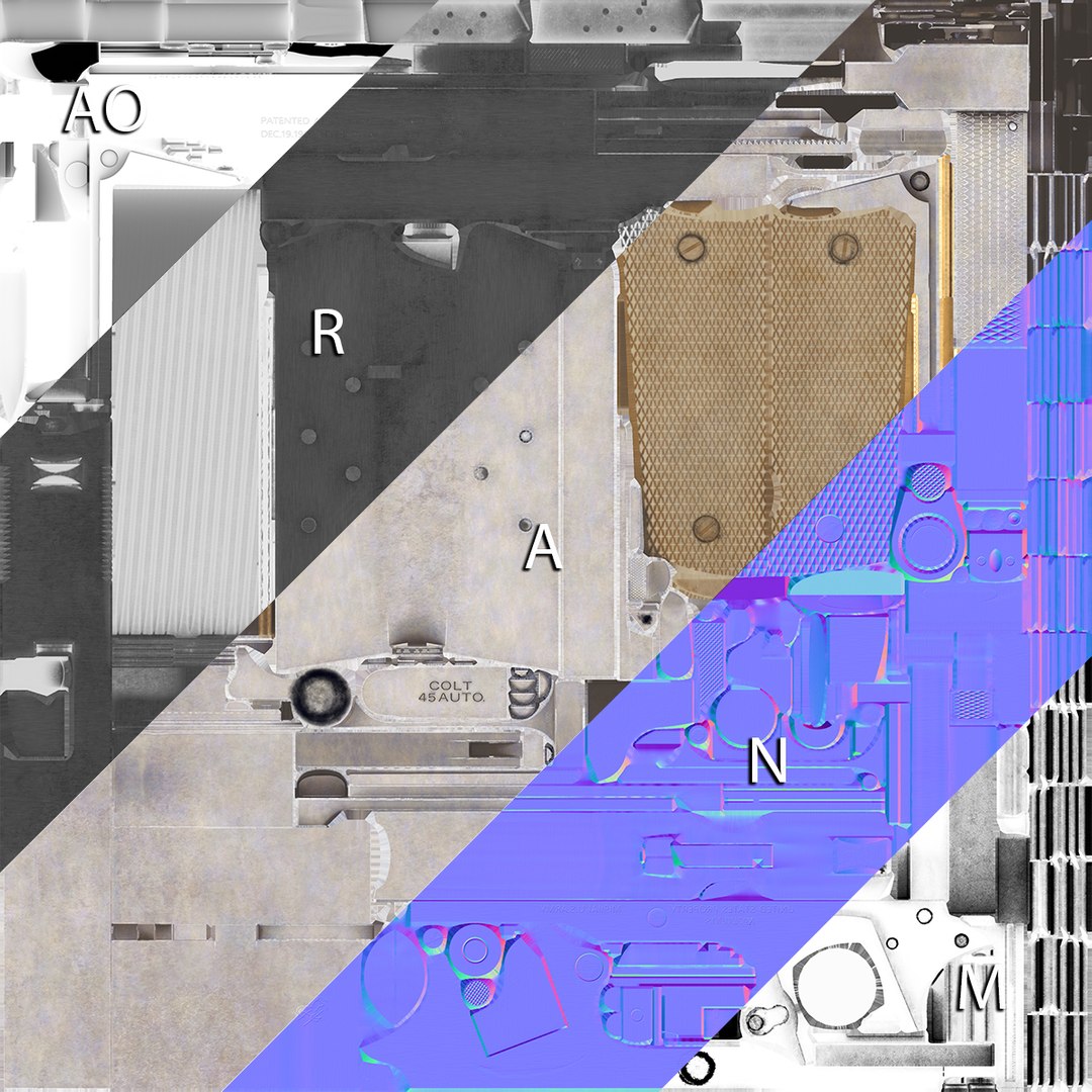 Pistol Colt M1911 A1 3D Model - TurboSquid 1279743
