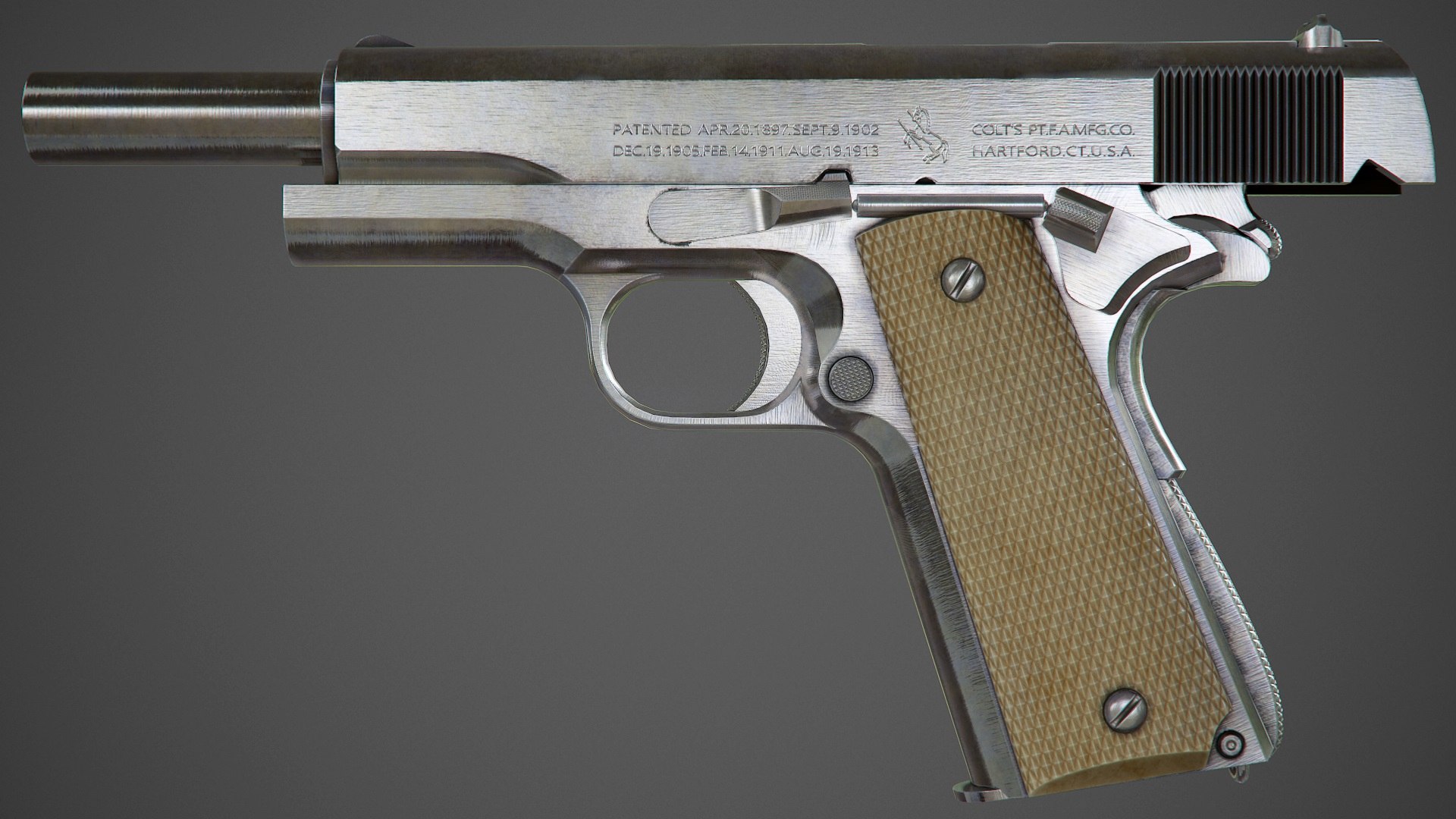 Pistol Colt M1911 A1 3D Model - TurboSquid 1279743