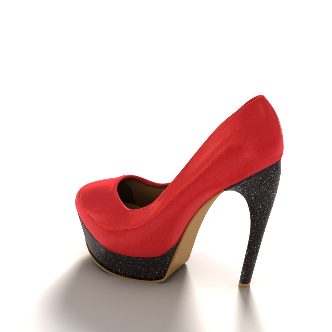 3d Designer Heel Shoes Fashion Model