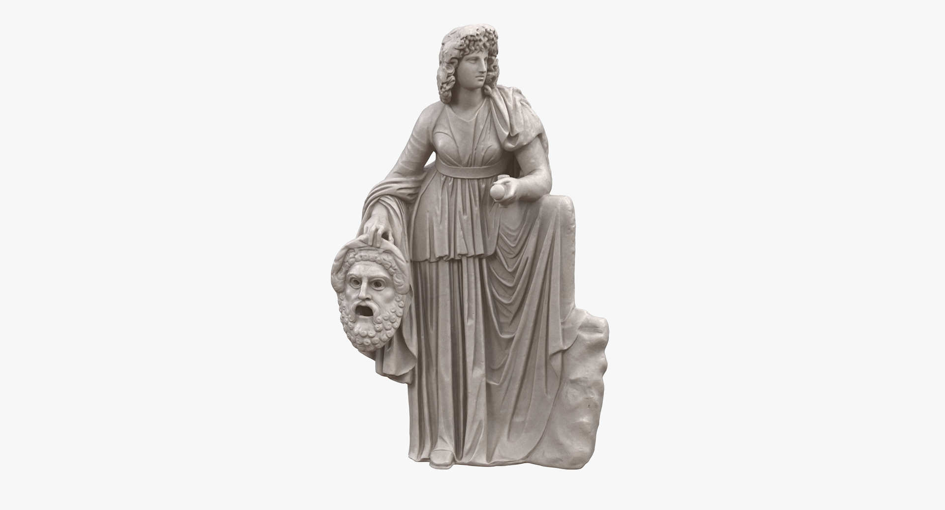 3D Model Muse Tragedy Melpomene Statue - TurboSquid 2269554
