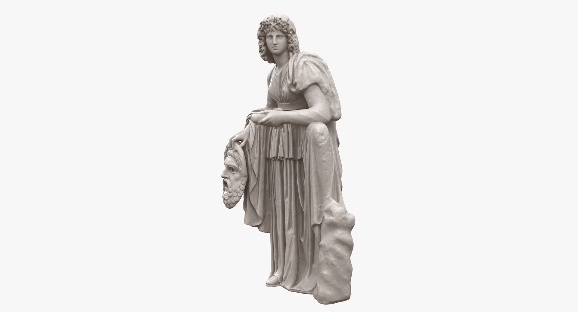 3D Model Muse Tragedy Melpomene Statue - TurboSquid 2269554