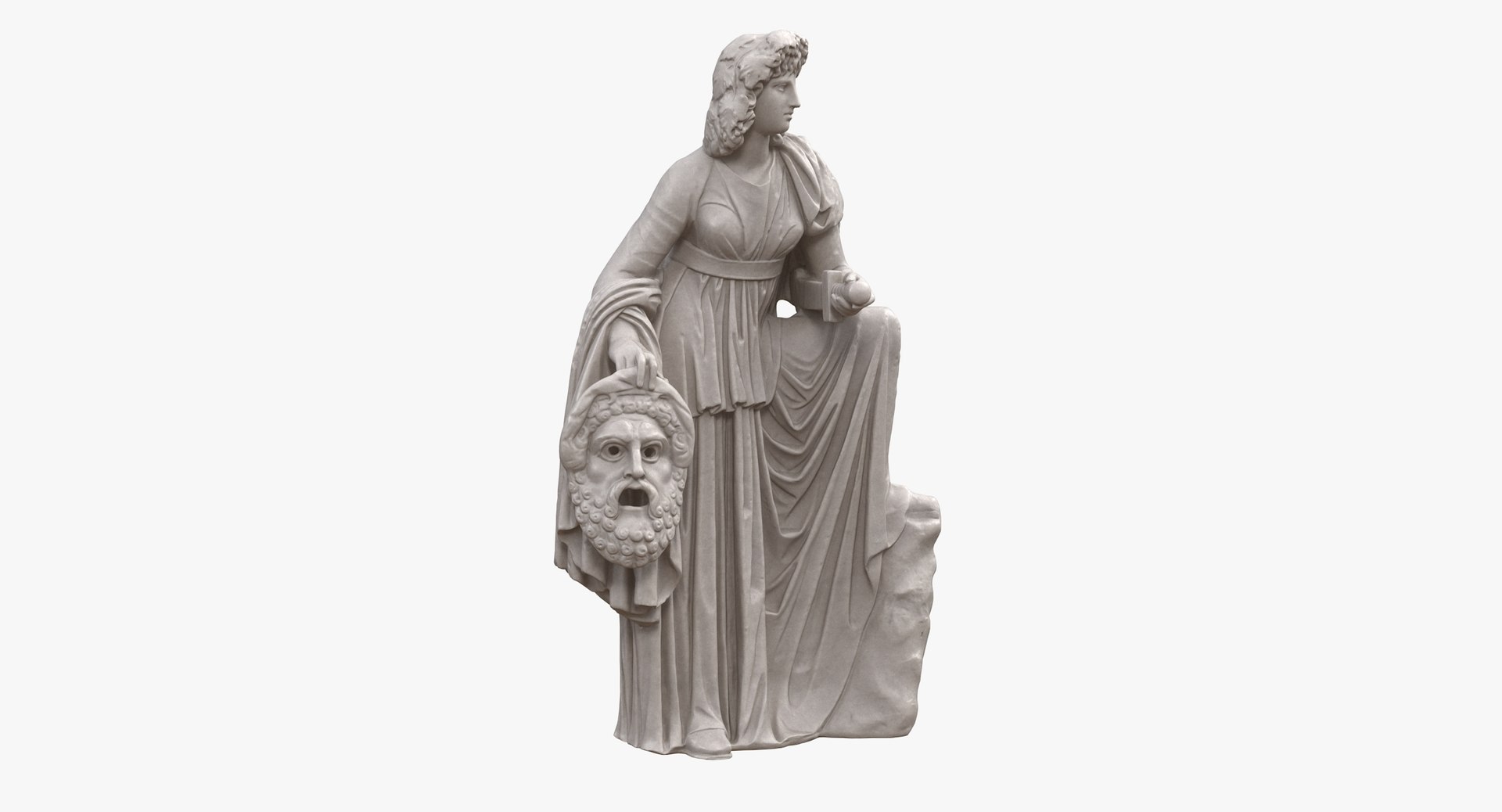 3D Model Muse Tragedy Melpomene Statue - TurboSquid 2269554