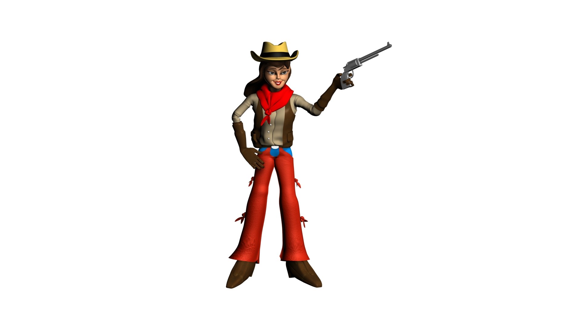Cow Girl Cartoon 3d Model Turbosquid 2014390