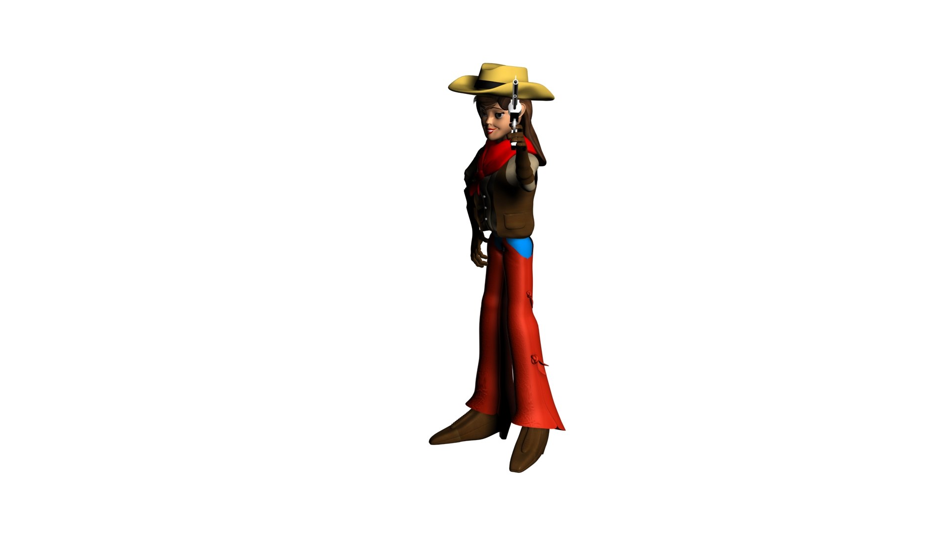 Cow Girl Cartoon 3d Model Turbosquid 2014390