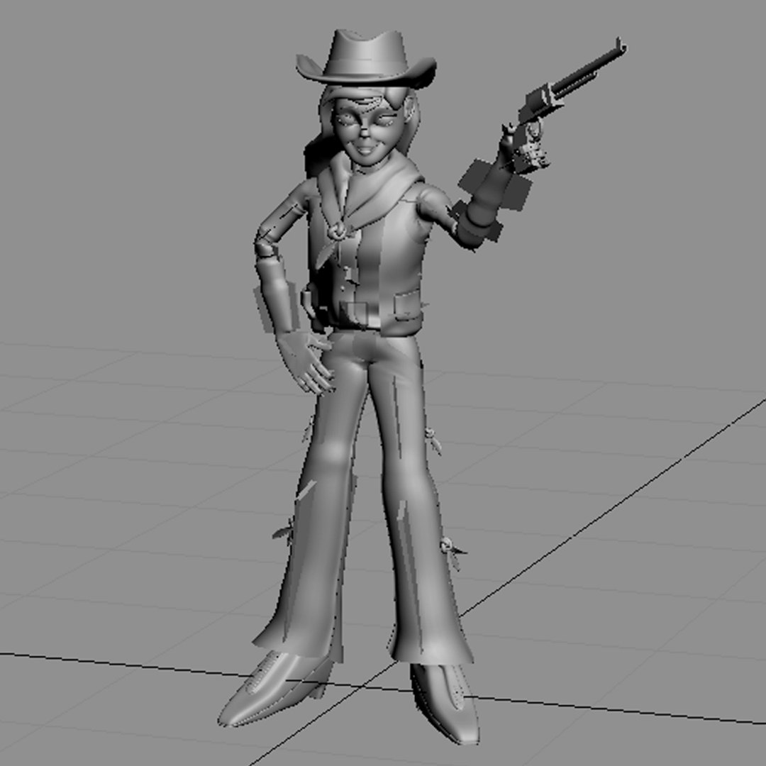 Cow Girl Cartoon 3d Model Turbosquid 2014390