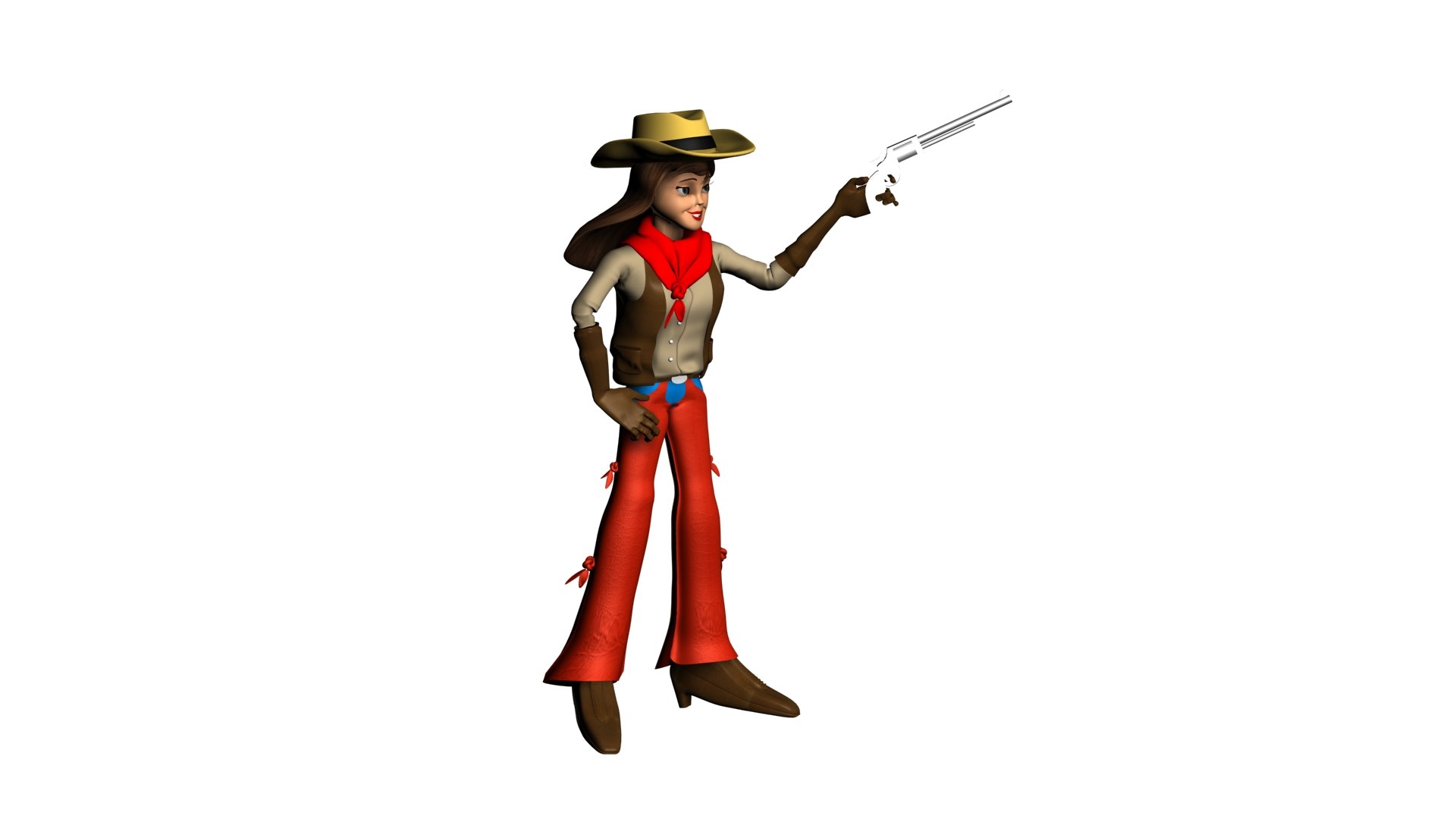 Cow Girl Cartoon 3d Model Turbosquid 2014390