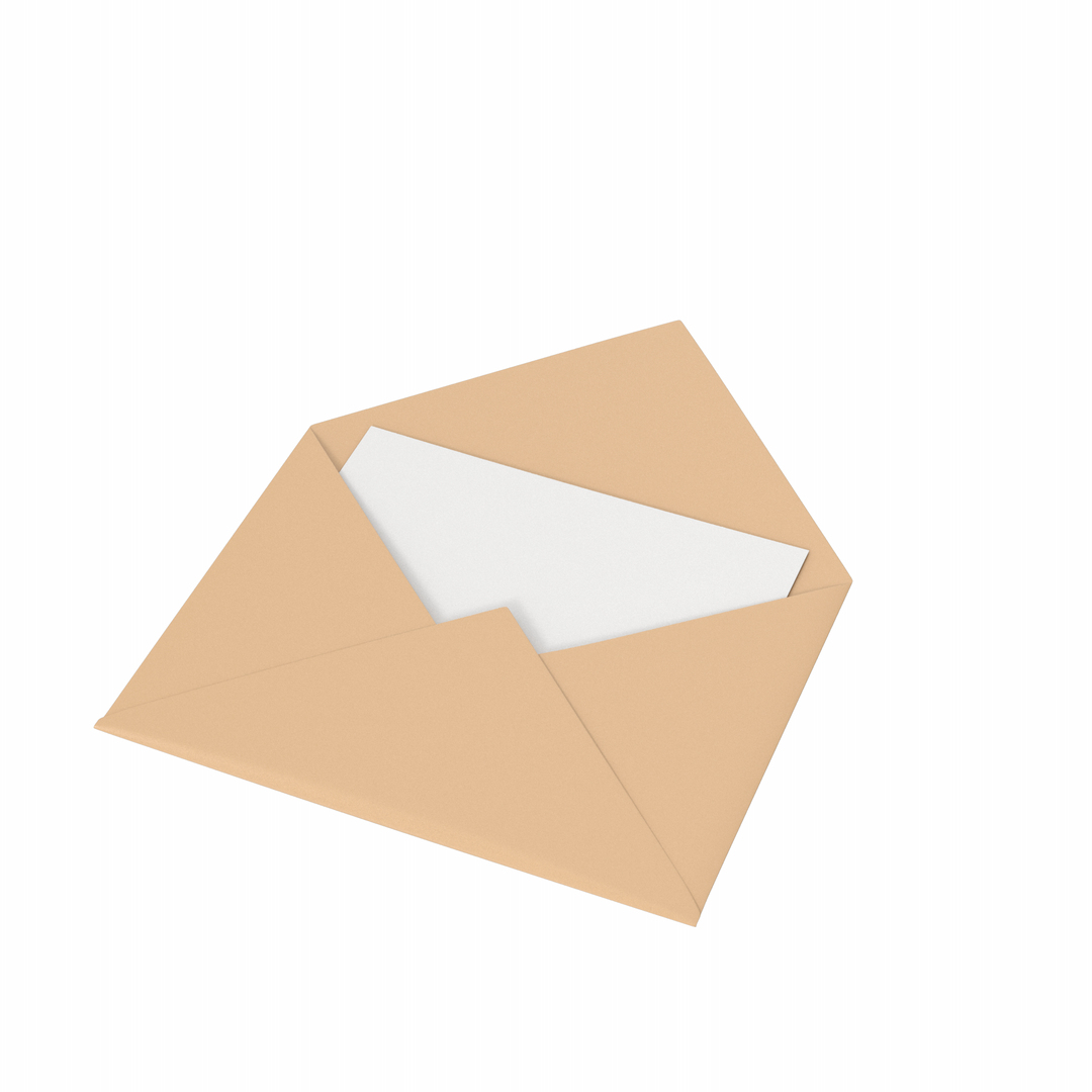 Paper Envelope 3D Model - TurboSquid 2081503