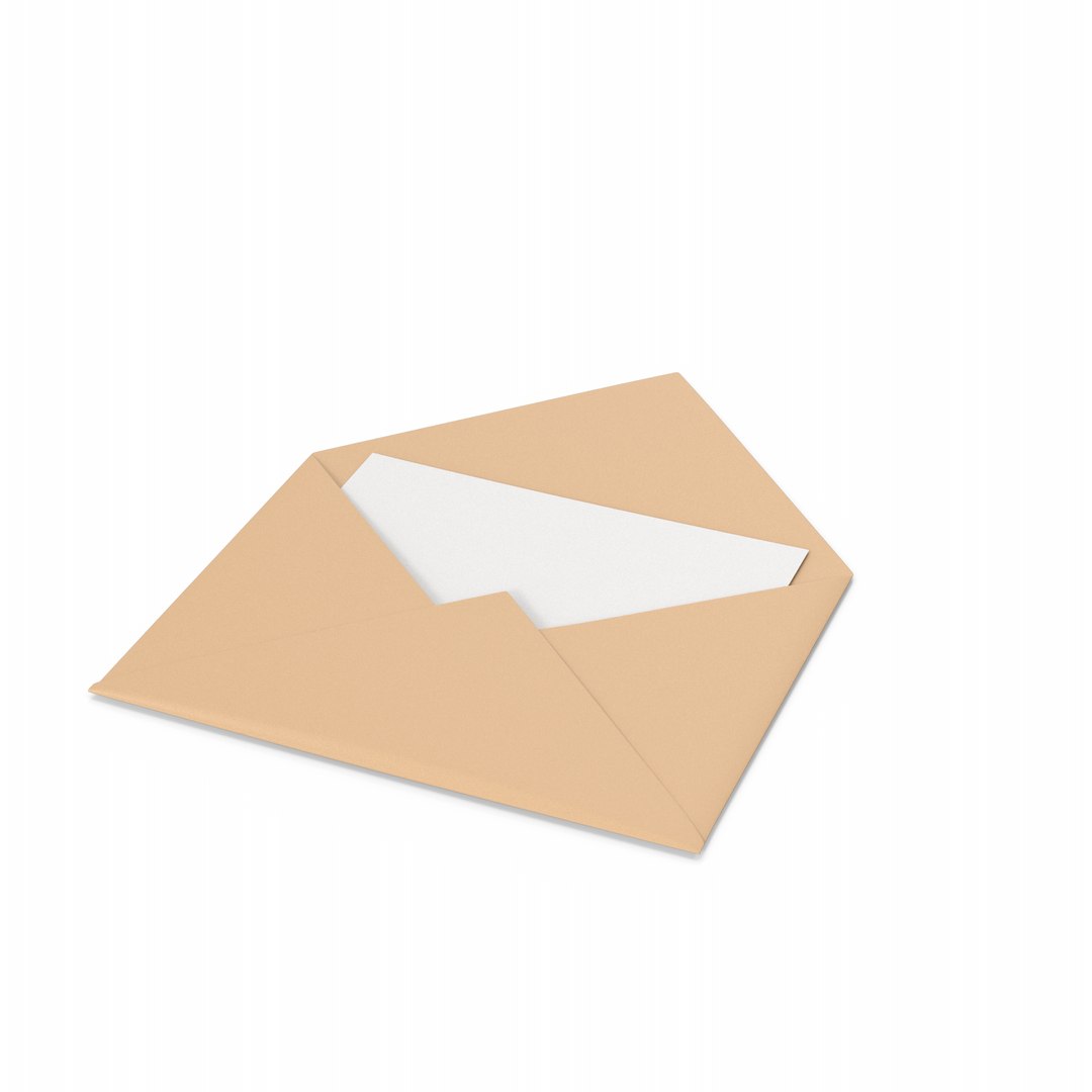 Paper Envelope 3D Model - TurboSquid 2081503