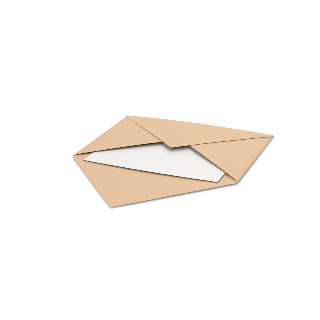 Paper Envelope 3D Model - TurboSquid 2081503