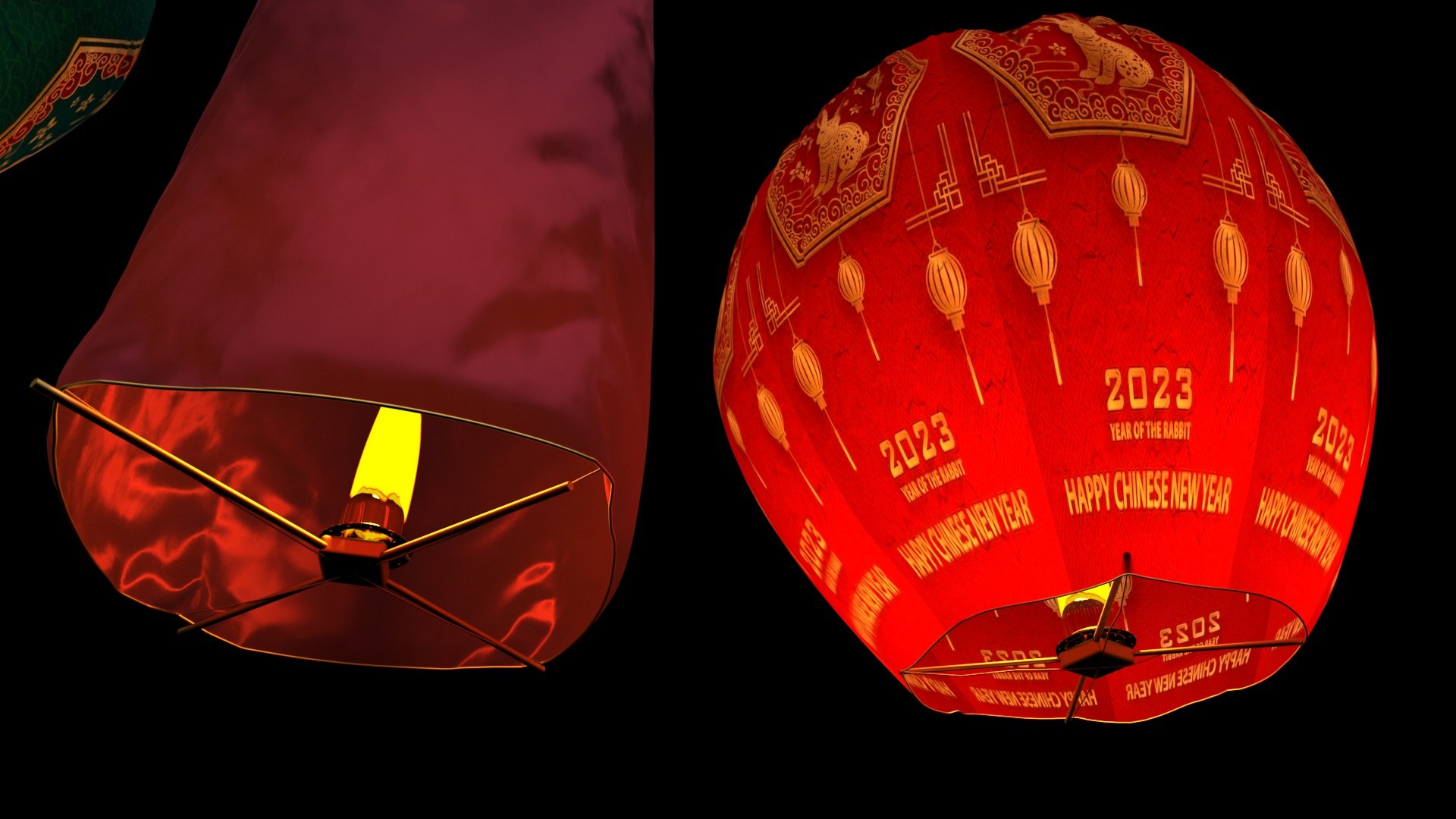 3D Model Chinese Sky Lantern - TurboSquid 2009818