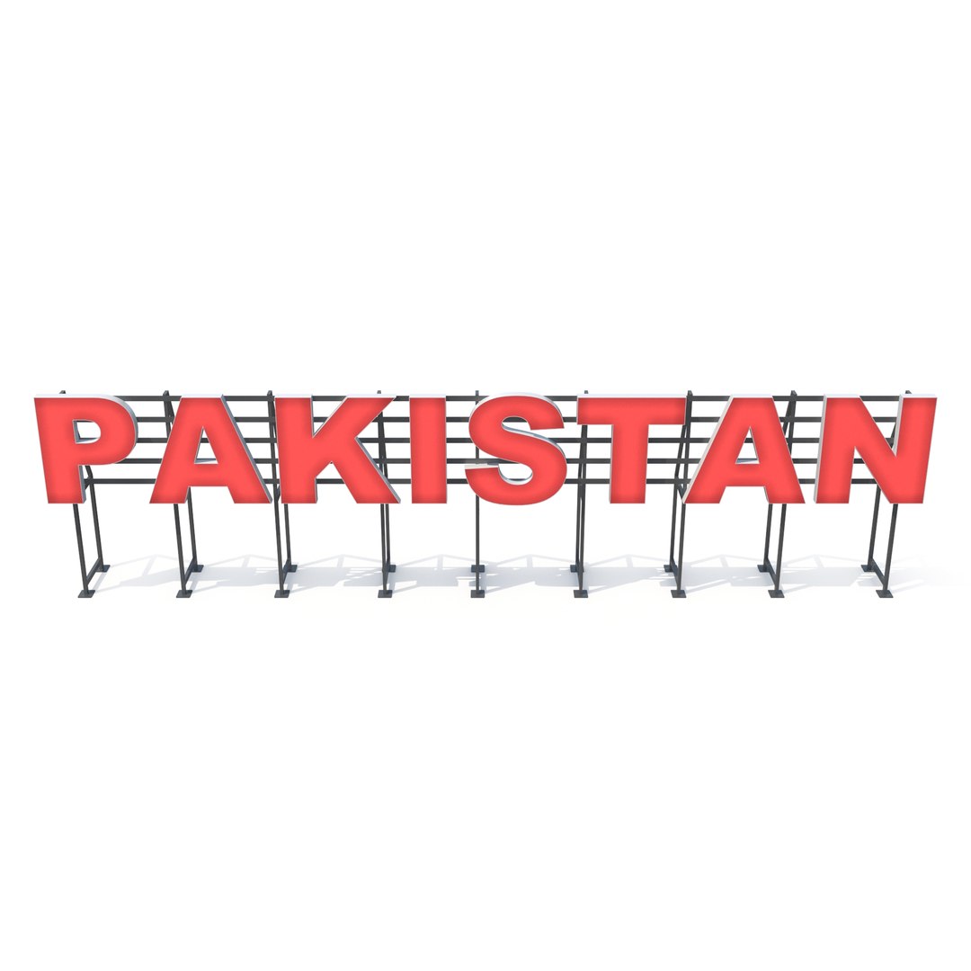 3D Country Sign Pakistan Model - TurboSquid 1804938