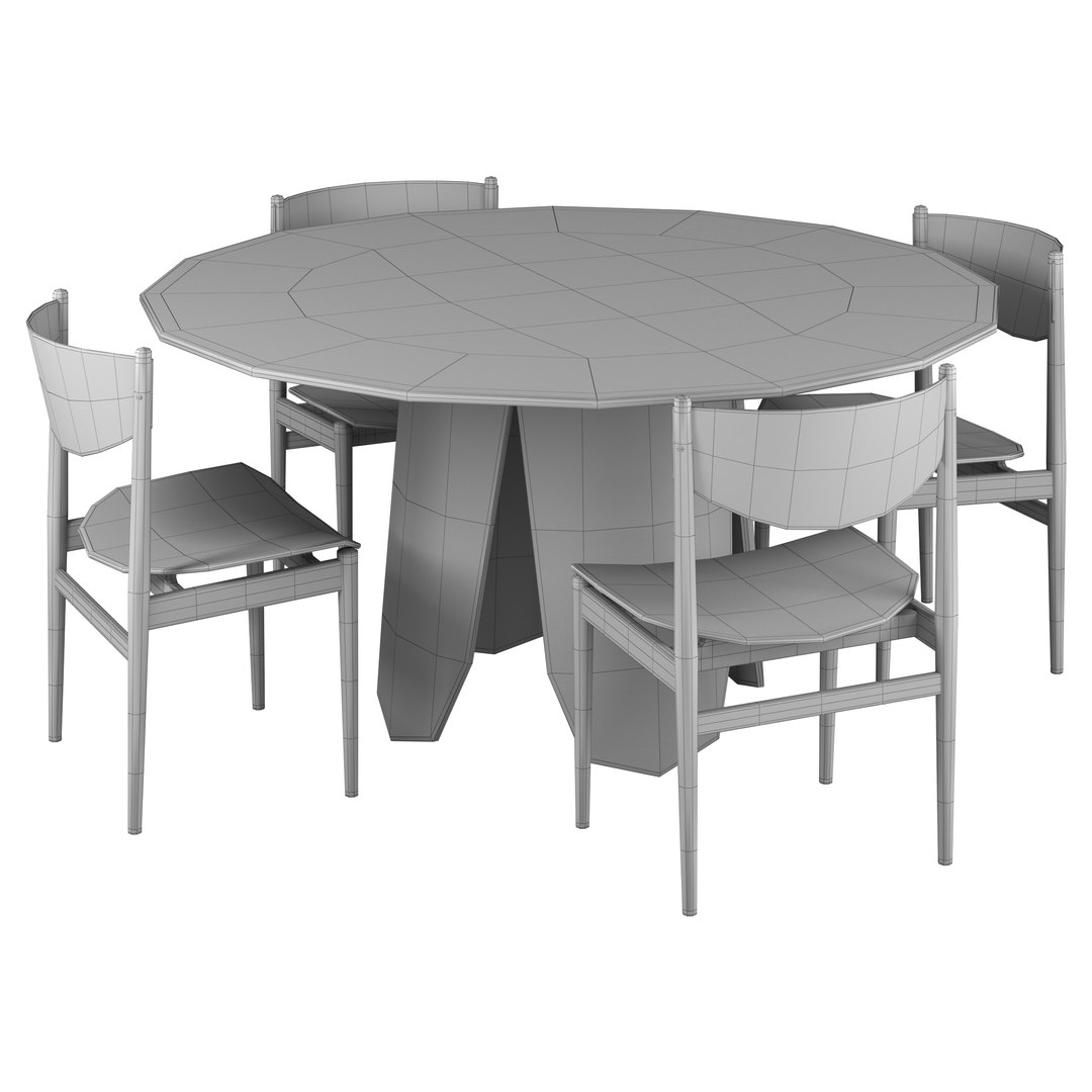 3D peyote dining set - TurboSquid 2174793