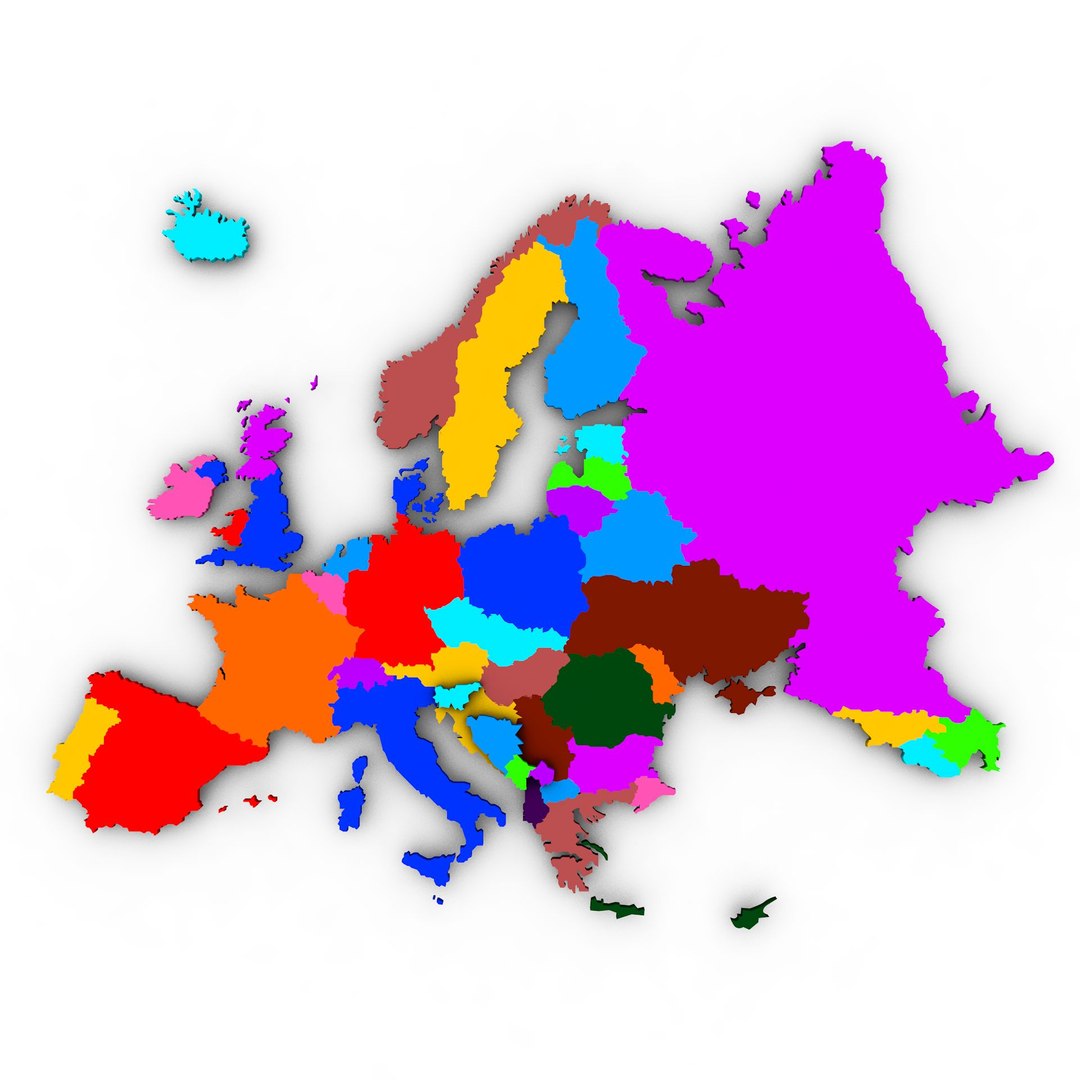 3D Europe Map - TurboSquid 2077047