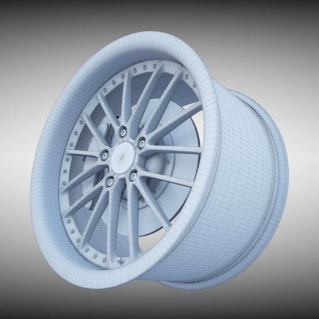3d model of rm racing sports wheel tire