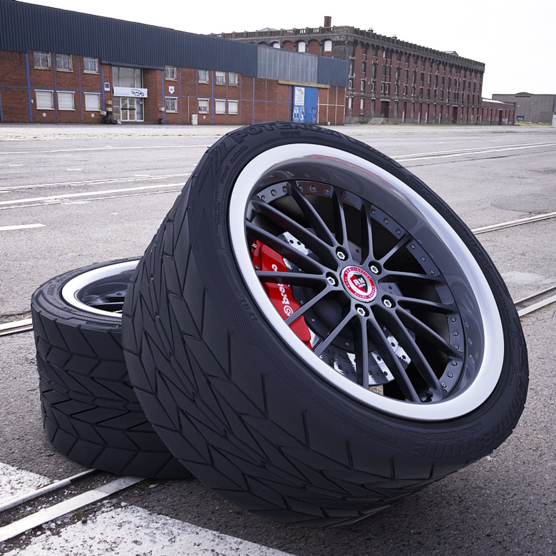 3d model of rm racing sports wheel tire